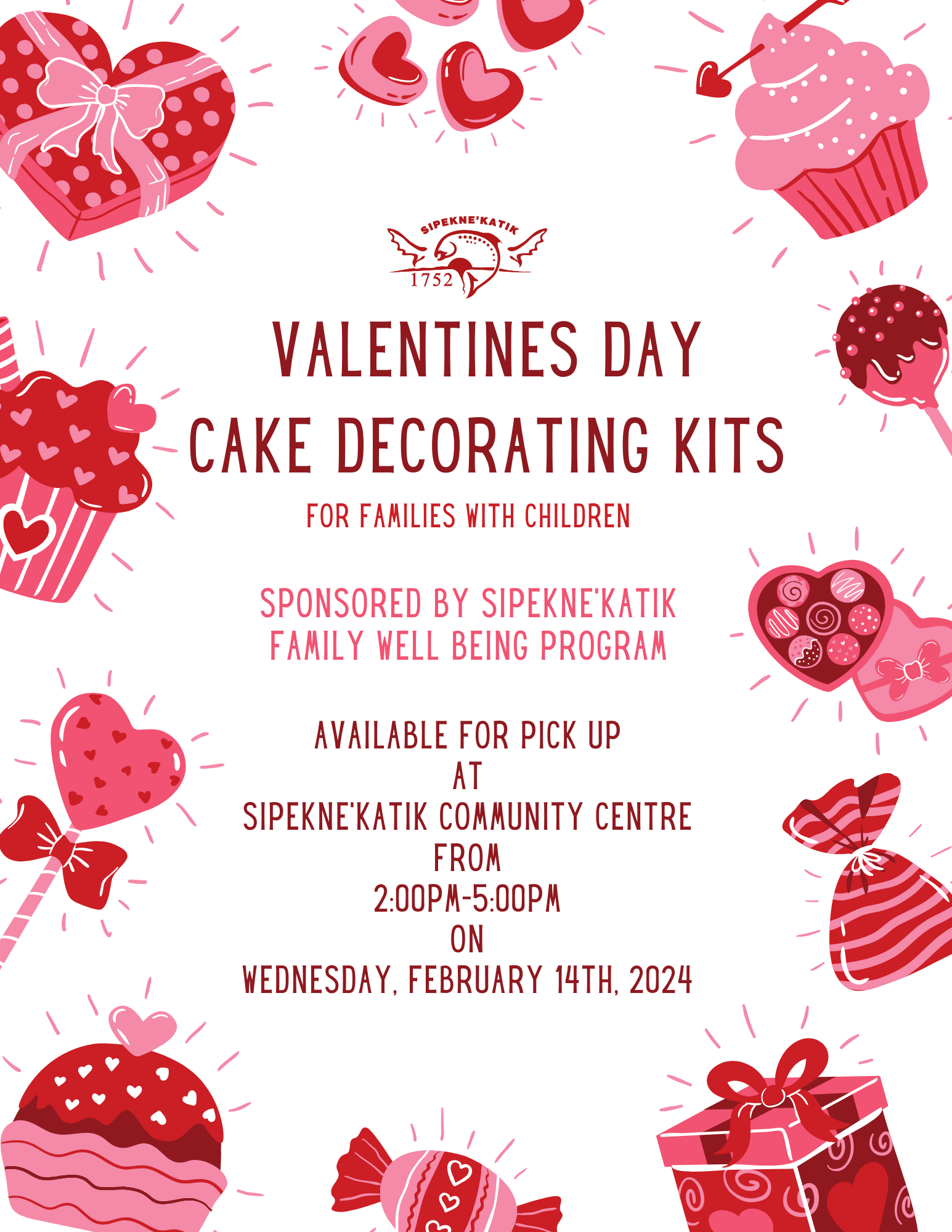 Valentines Day Cake Decorating Kits Pick-Up — Sipekne'katik