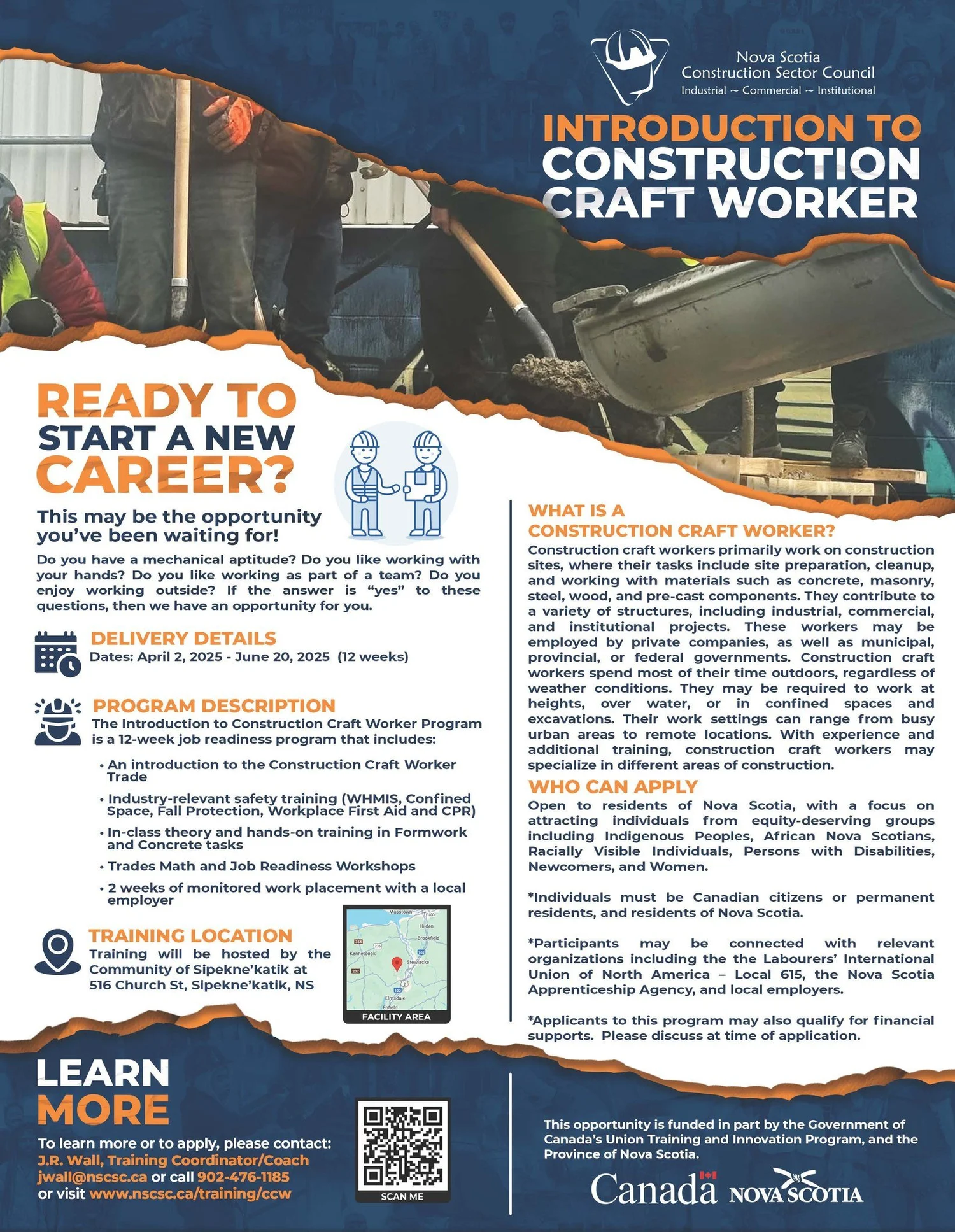 Introduction to Construction Craft Worker program — Sipekne'katik