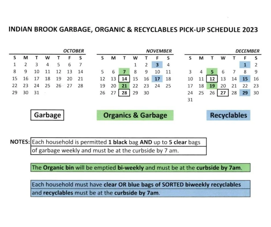 New Garbage, Organics, and Recycling schedule. — Sipekne'katik