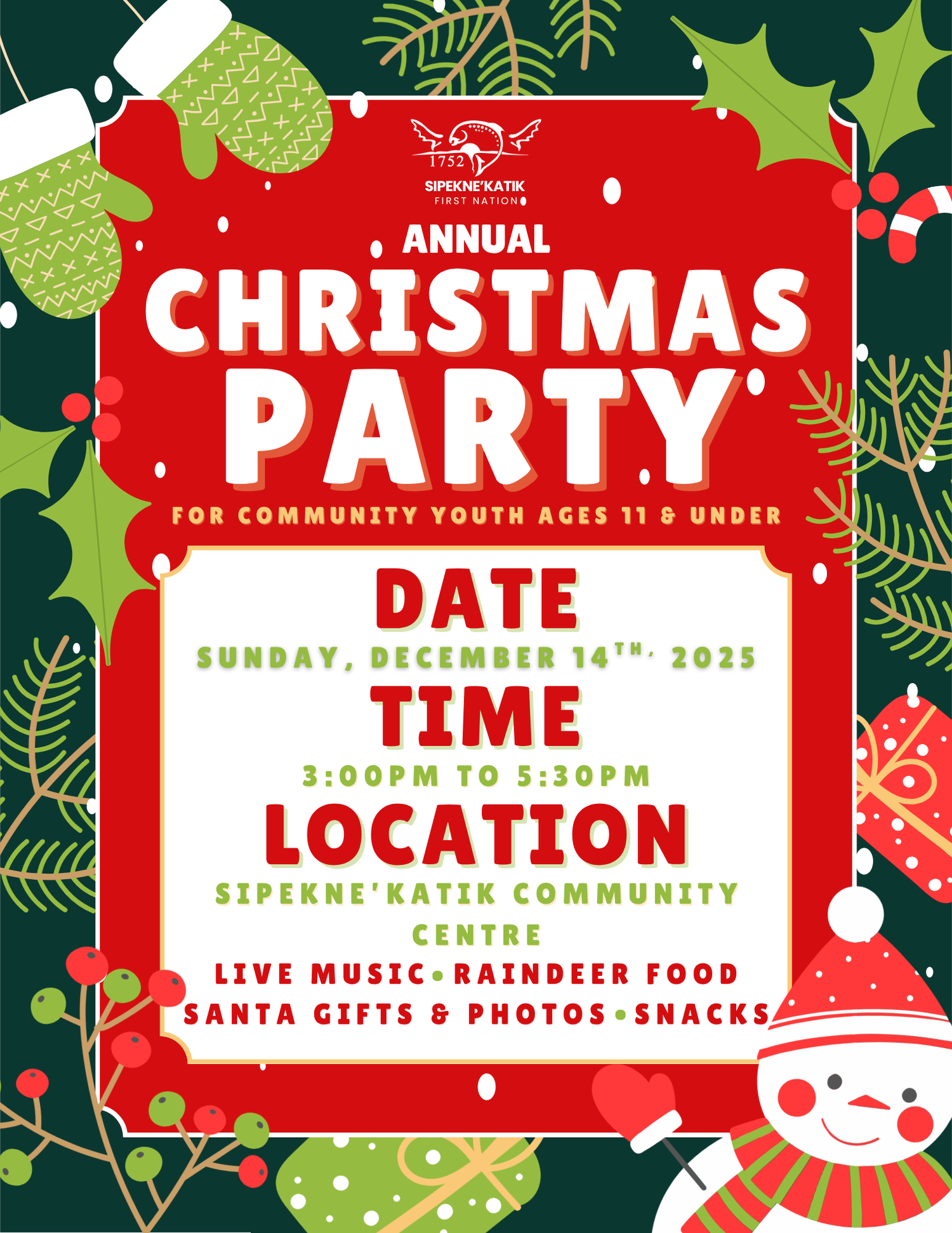 Annual Sipekne'katik Christmas Party — Sipekne'katik