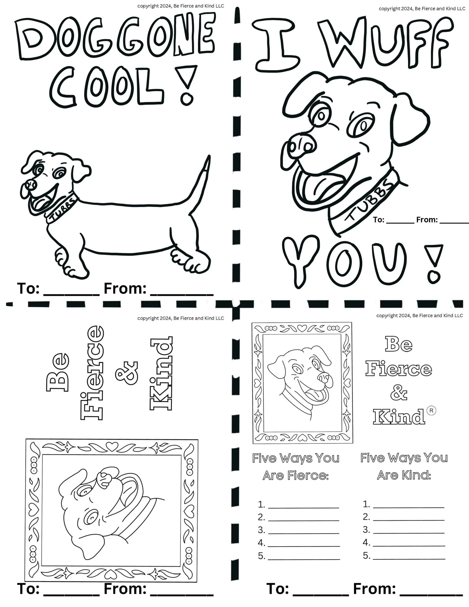 Court of Paw™: Therapy Dogs Coloring Book — Be Fierce And Kind