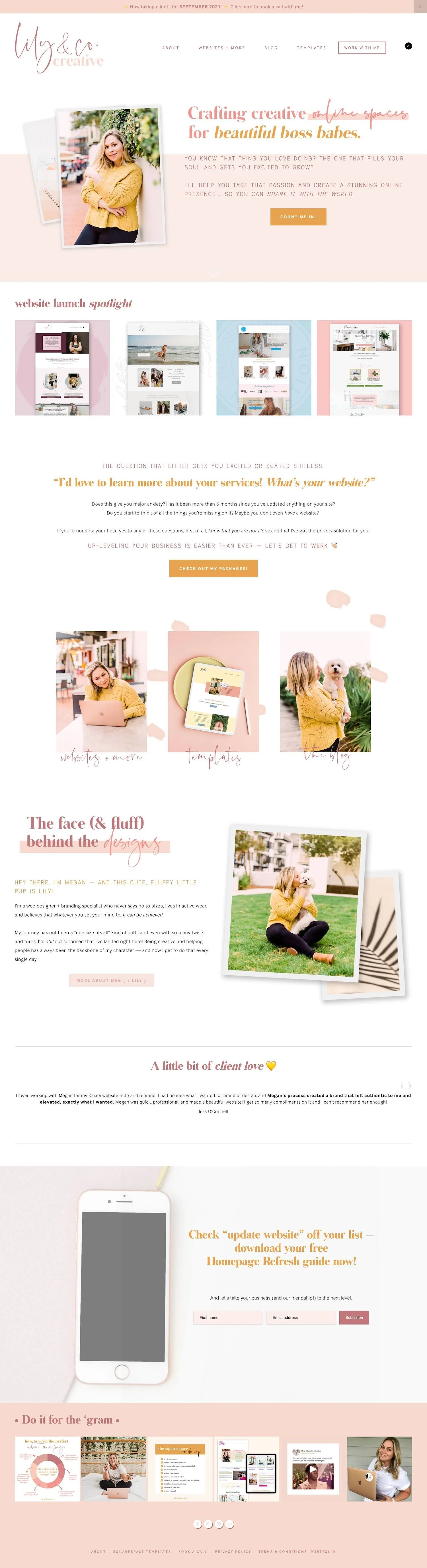 50 Squarespace websites and template design examples — Paige Brunton ...