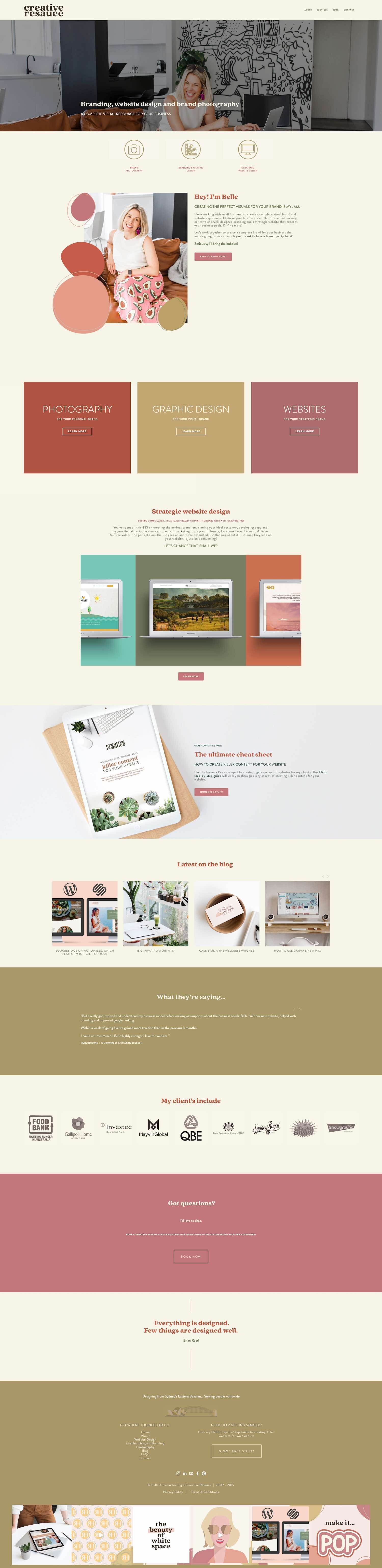 20+ best example Squarespace websites • web designer edition — Paige ...