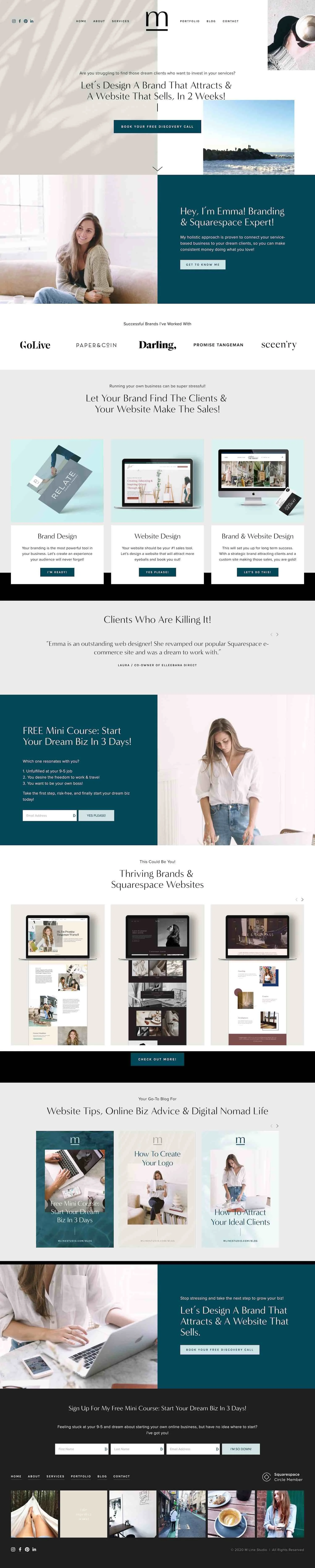 20+ best example Squarespace websites • web designer edition — Paige ...