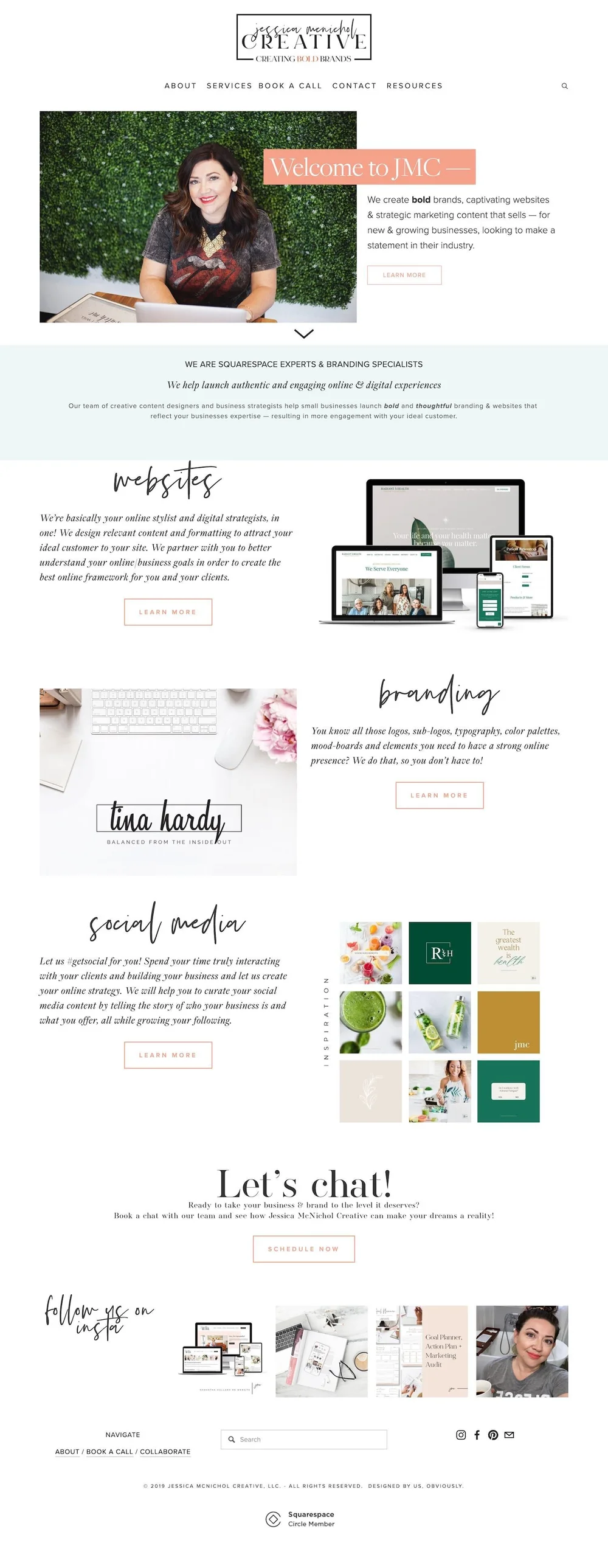 20+ best example Squarespace websites • web designer edition — Paige ...
