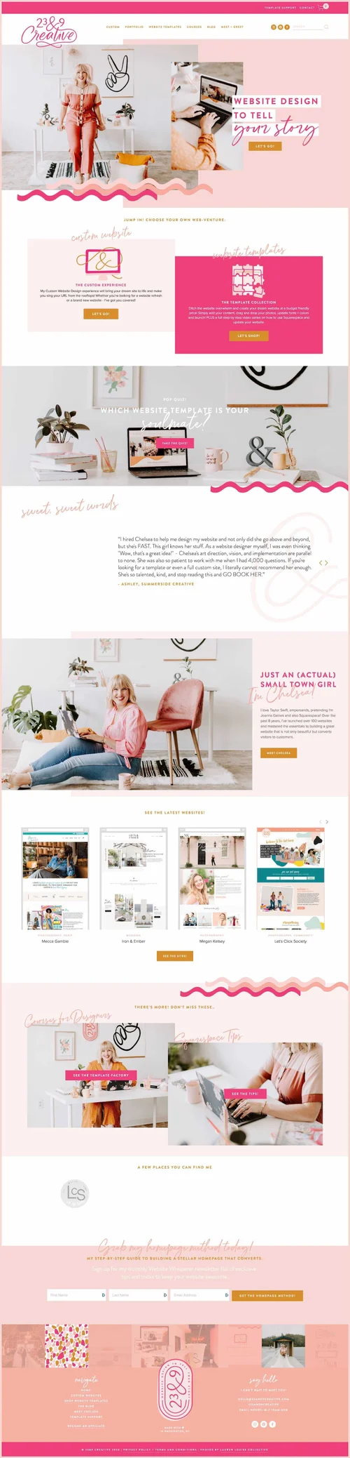 20+ best example Squarespace websites • web designer edition — Paige ...