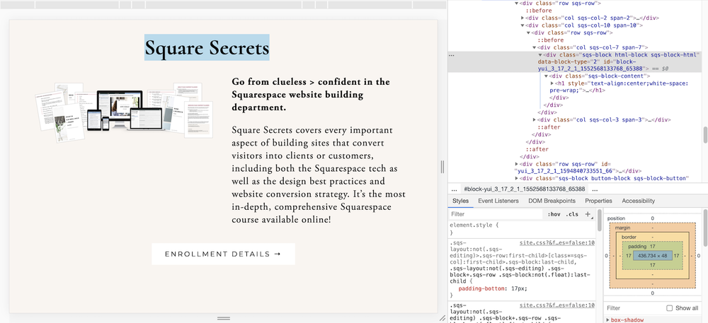 Squarespace Css How To Target Specific Pages Sections Or Blocks On 7516