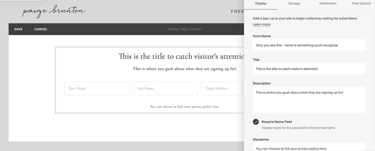 How to connect Squarespace to Mailchimp in 2020 — Paige Brunton ...