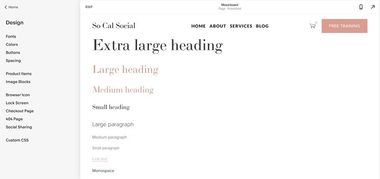 Squarespace basics: using site styles — Paige Brunton