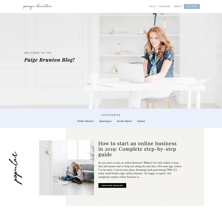 How to completely redesign your Squarespace blog page — Paige Brunton