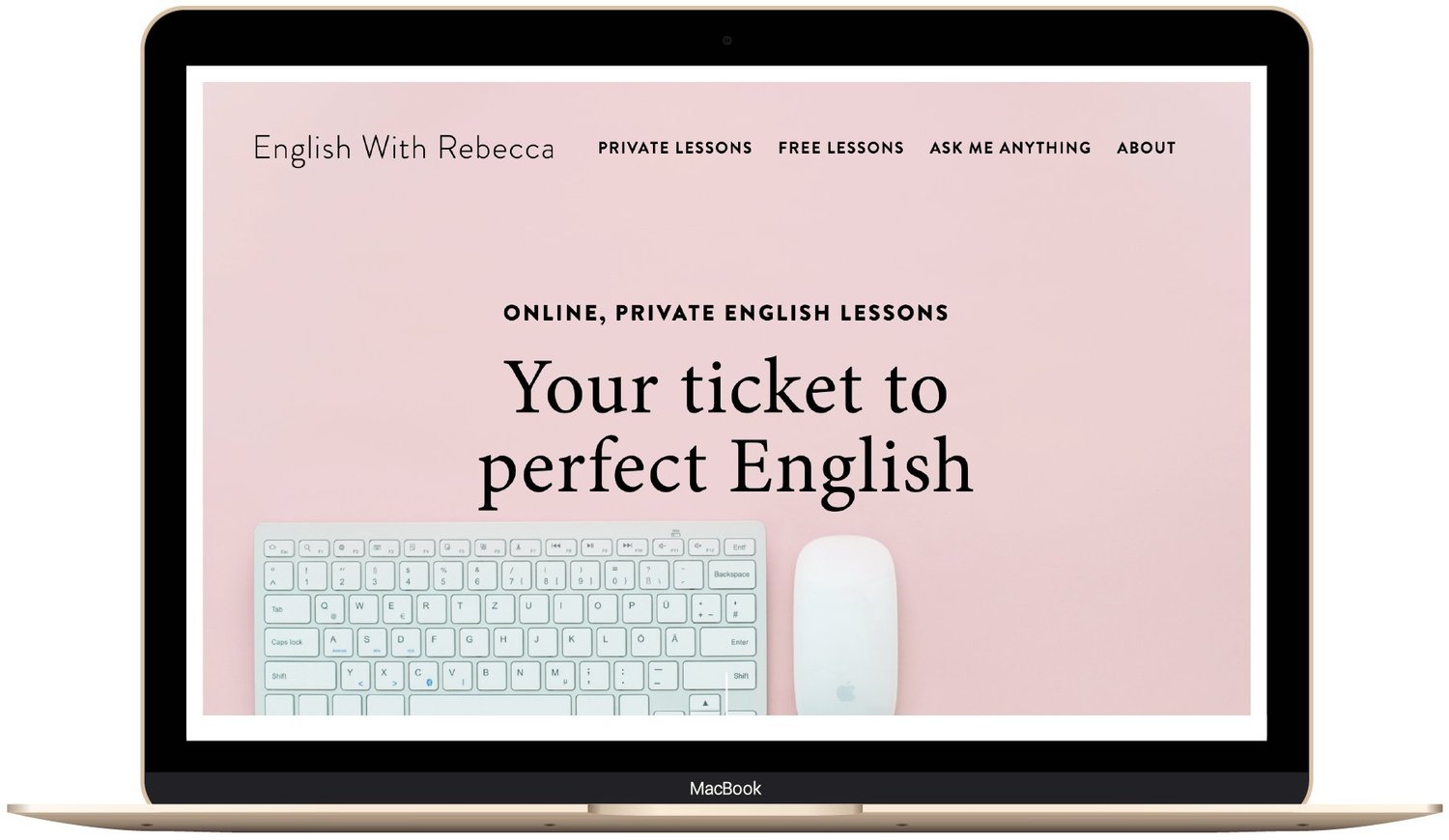 English With Rebecca Website Design — Paige Brunton