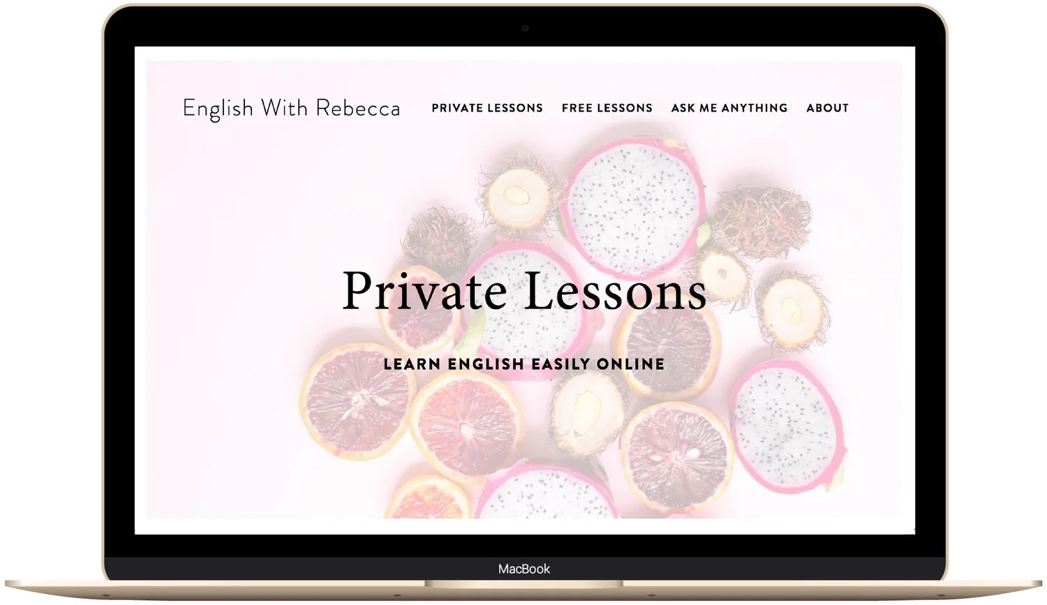 English With Rebecca Website Design — Paige Brunton
