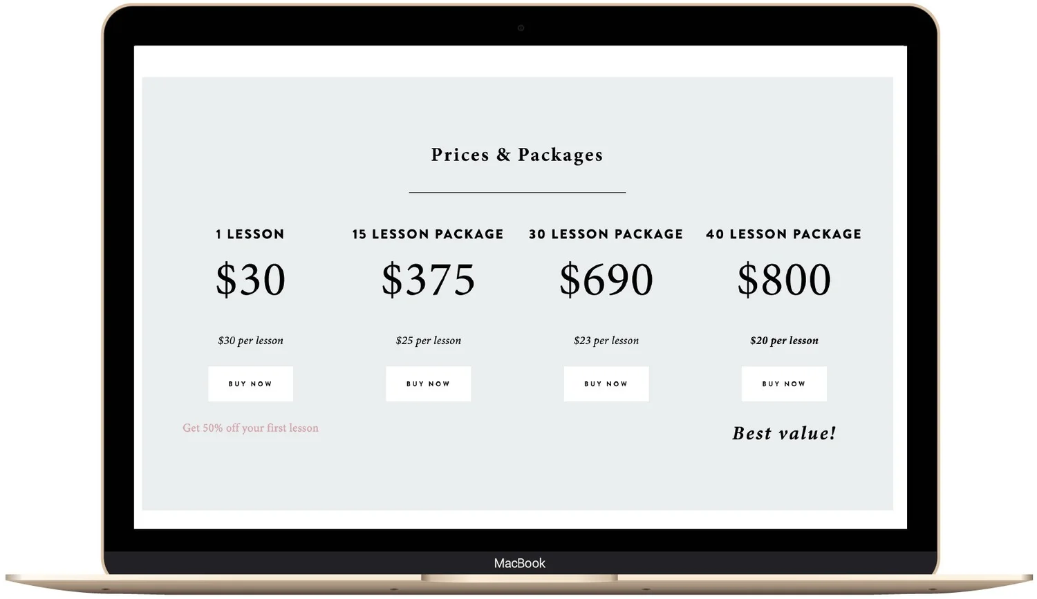 English With Rebecca Website Design — Paige Brunton