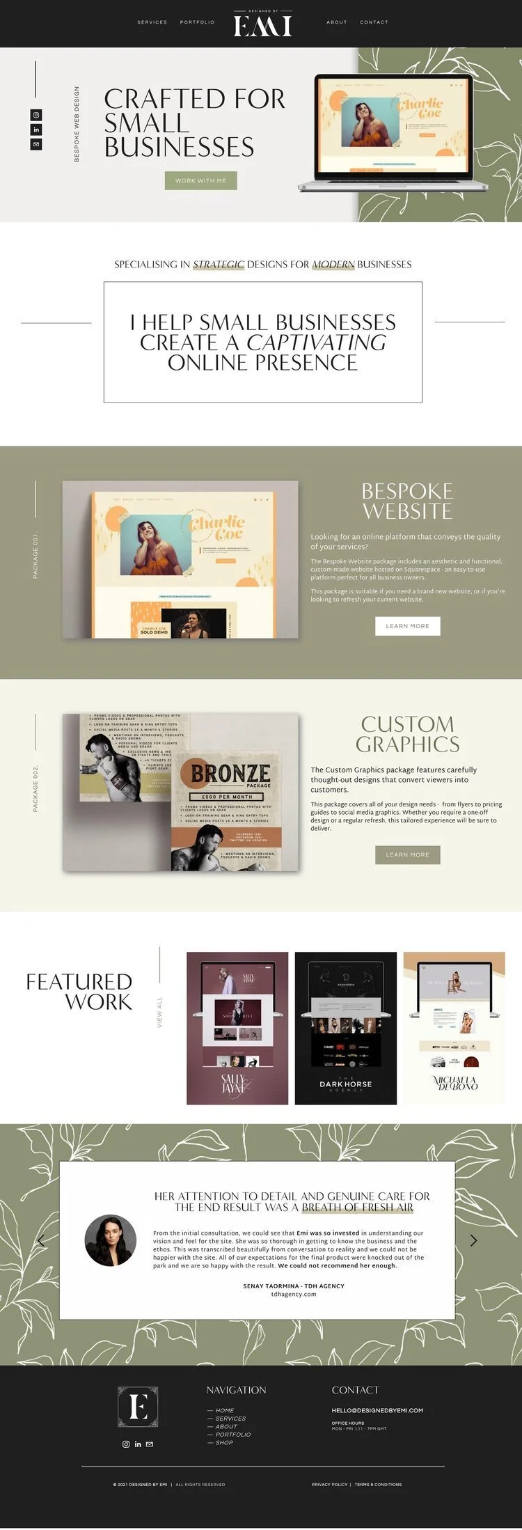 50 Squarespace websites and template design examples — Paige Brunton ...