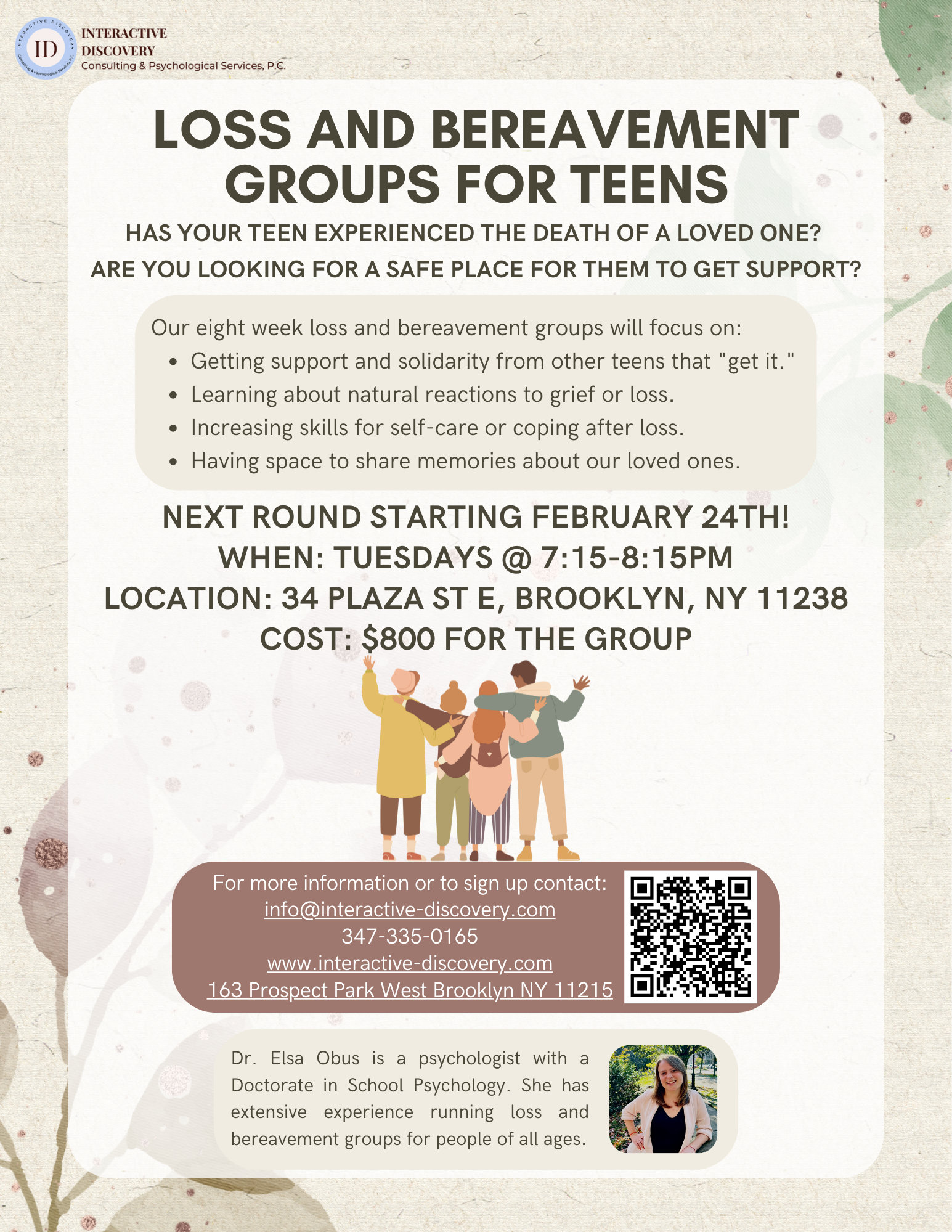 Loss and Bereavement Group for Teens — Interactive Discovery