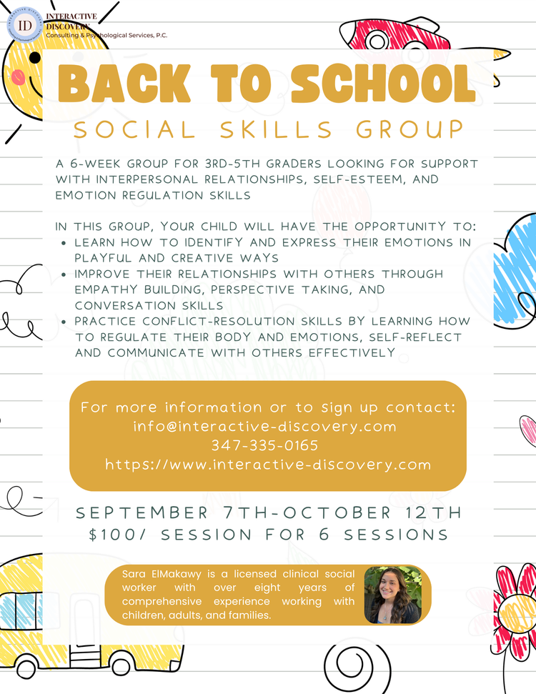 Back to School Social Skills Group in Park Slope! — Interactive Discovery