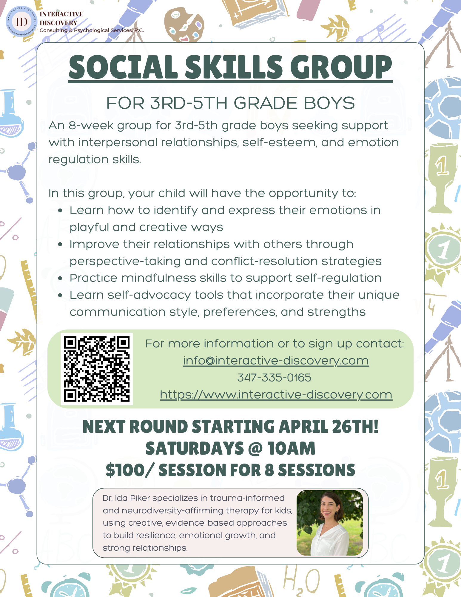 Social Skills Group for 3rd-5th Grade Boys — Interactive Discovery