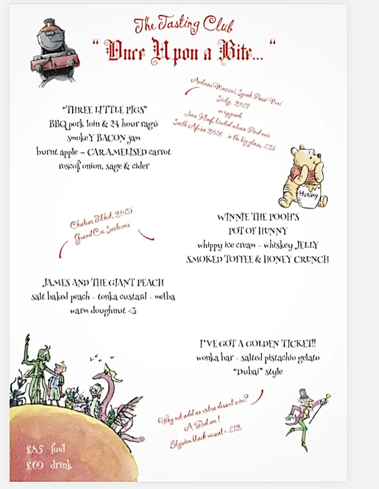 Menu — The Tasting Club