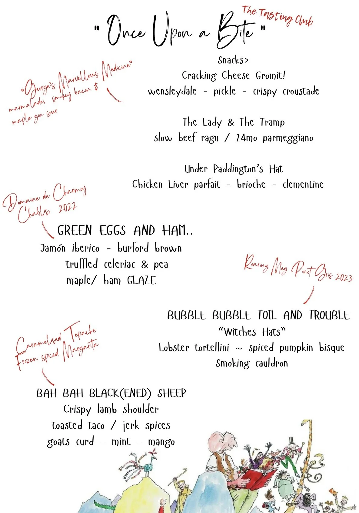 Menu — The Tasting Club