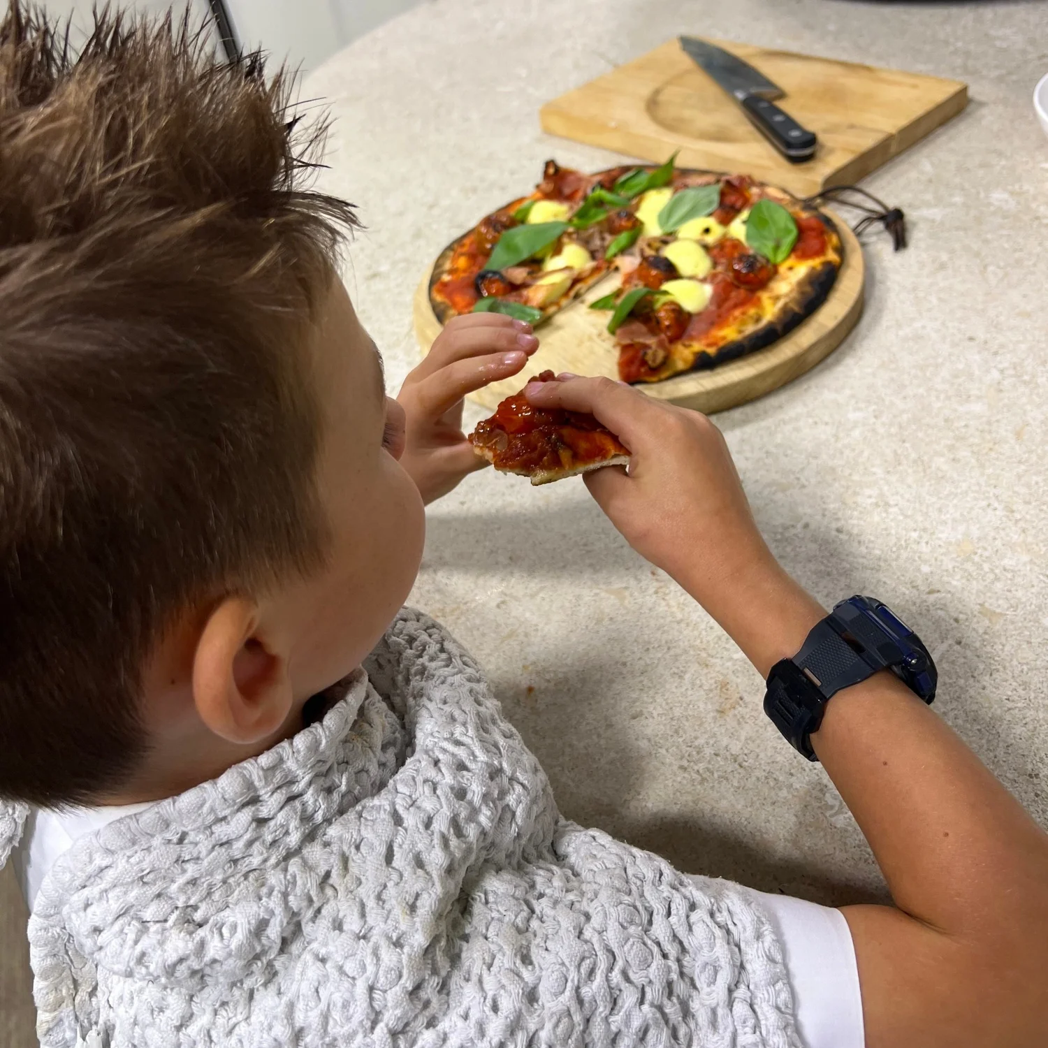 Easy Recipe for Stone-Ground Pizza with Blistered Tomatoes, Parma Ham ...