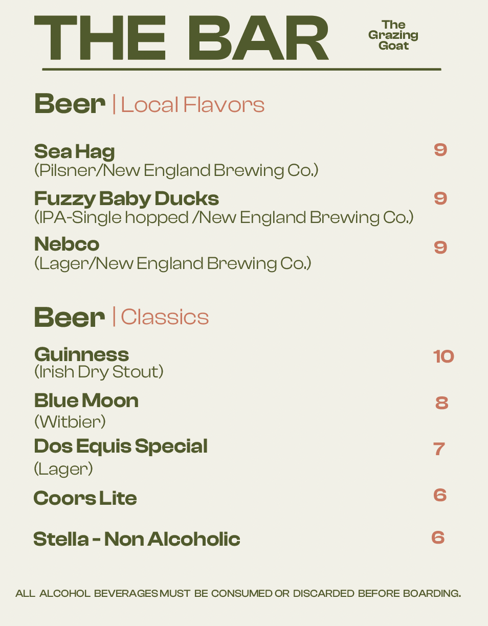 Menu — The Grazing Goat