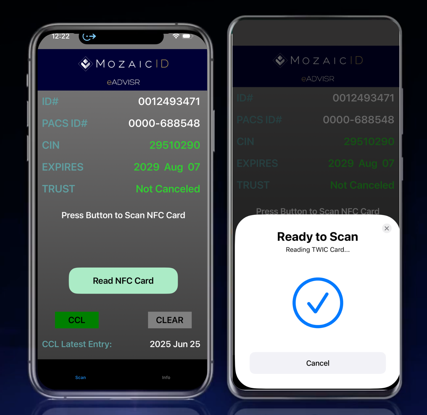TWIC® Reader App Now Available – Meet eADVISR™ by MozaicID — MozaicID