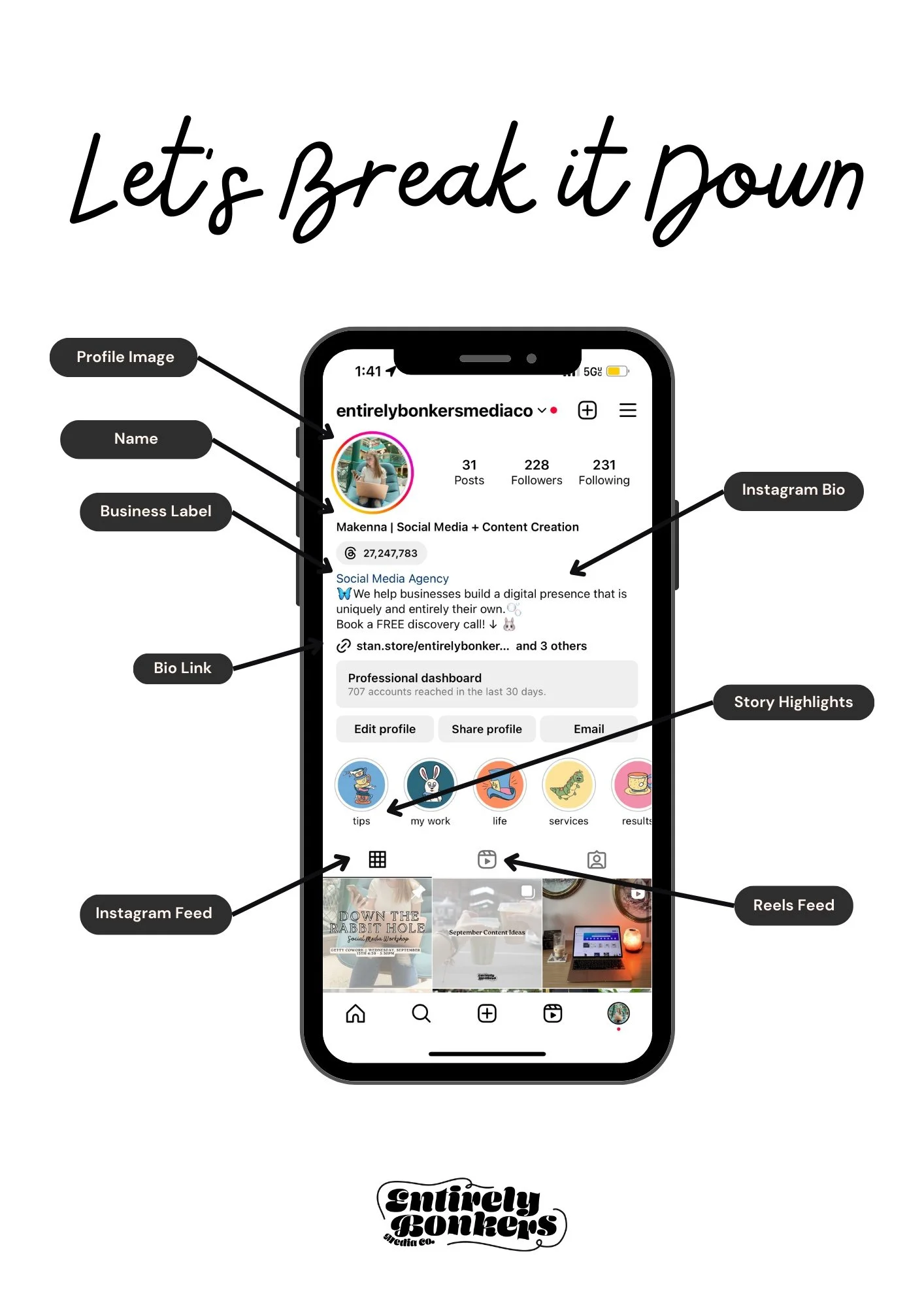 How to Optimize your Instagram Profile — Entirely Bonkers Media Co.