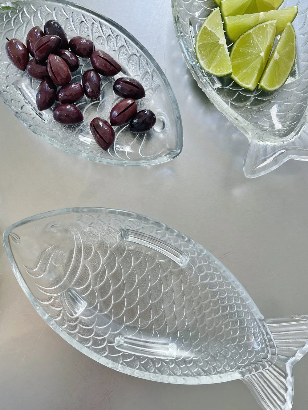 Glass Fish Shaped Bowl