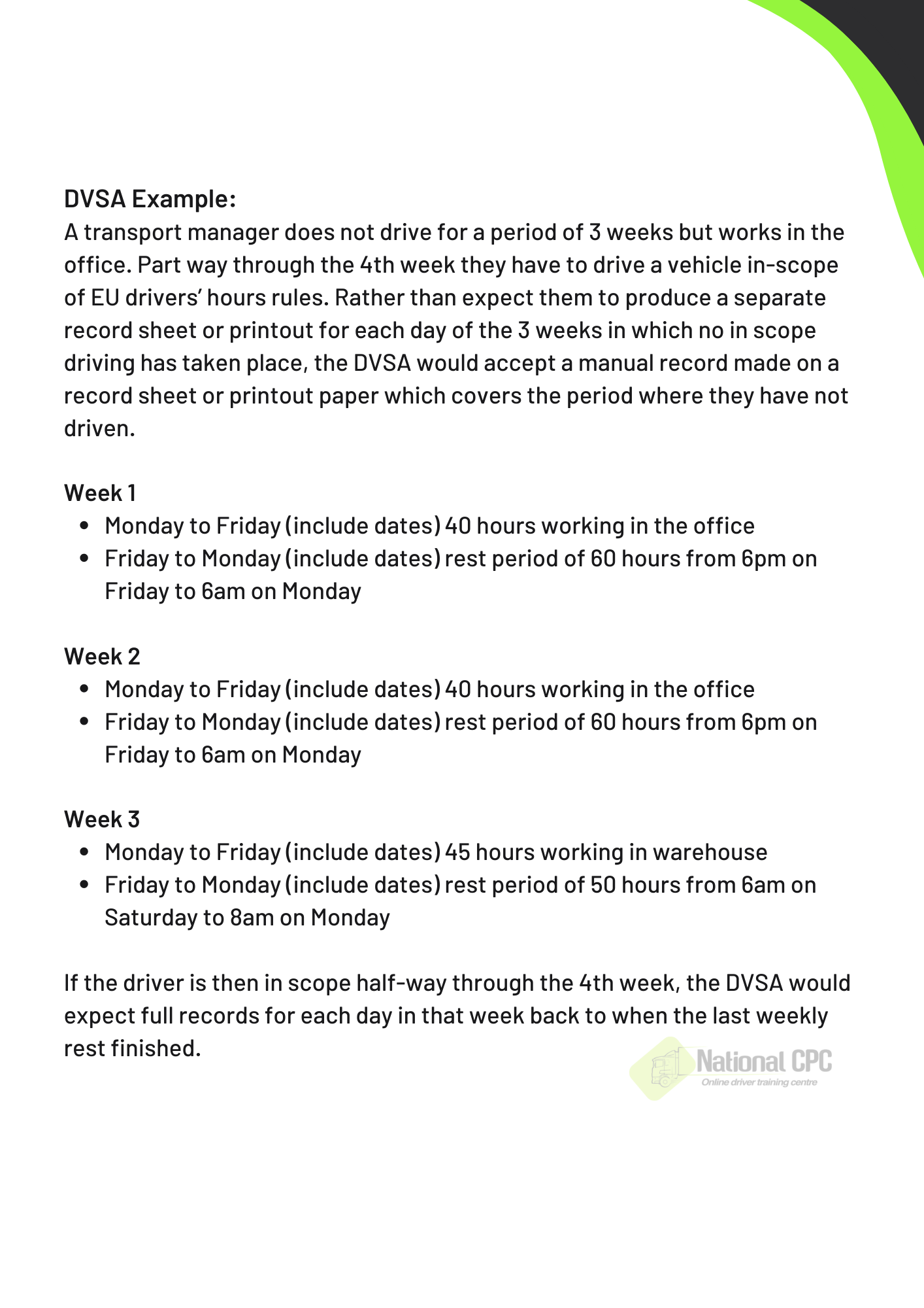 Tachograph Rules Update — National CPC Online Driver CPC Training Centre