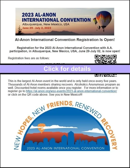 NYC Intergroup calendar of Al-Anon related events. — NYC Al-Anon