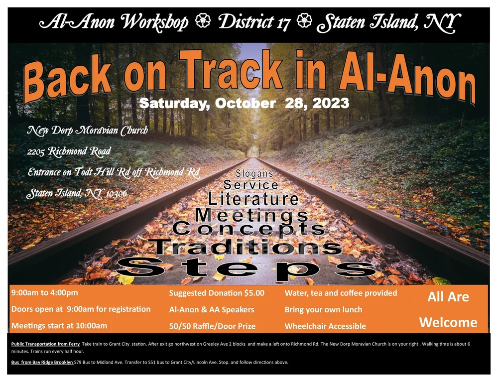 NYC Intergroup calendar of Al-Anon related events. — NYC Al-Anon