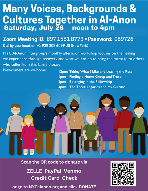 NYC Intergroup calendar of Al-Anon related events. — NYC Al-Anon