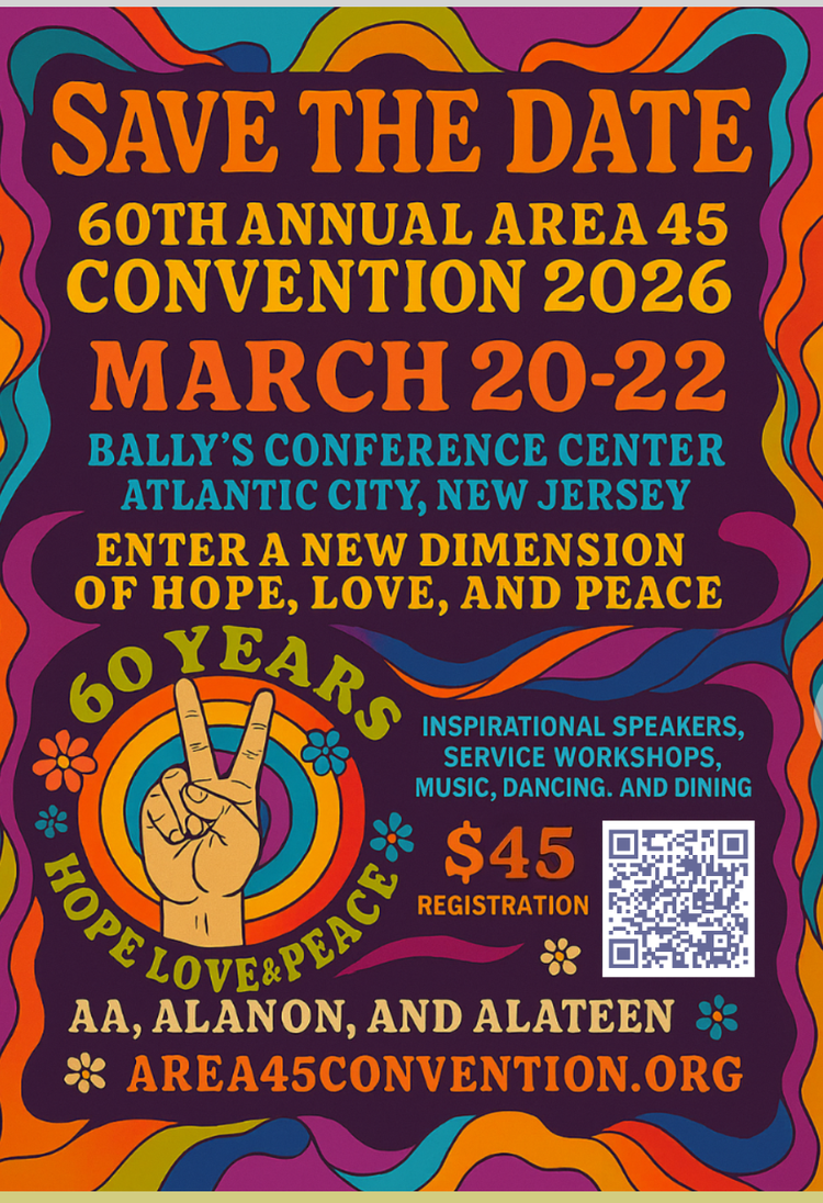 60th Annual Area 45 (Southern New Jersey) Convention — NYC Al-Anon