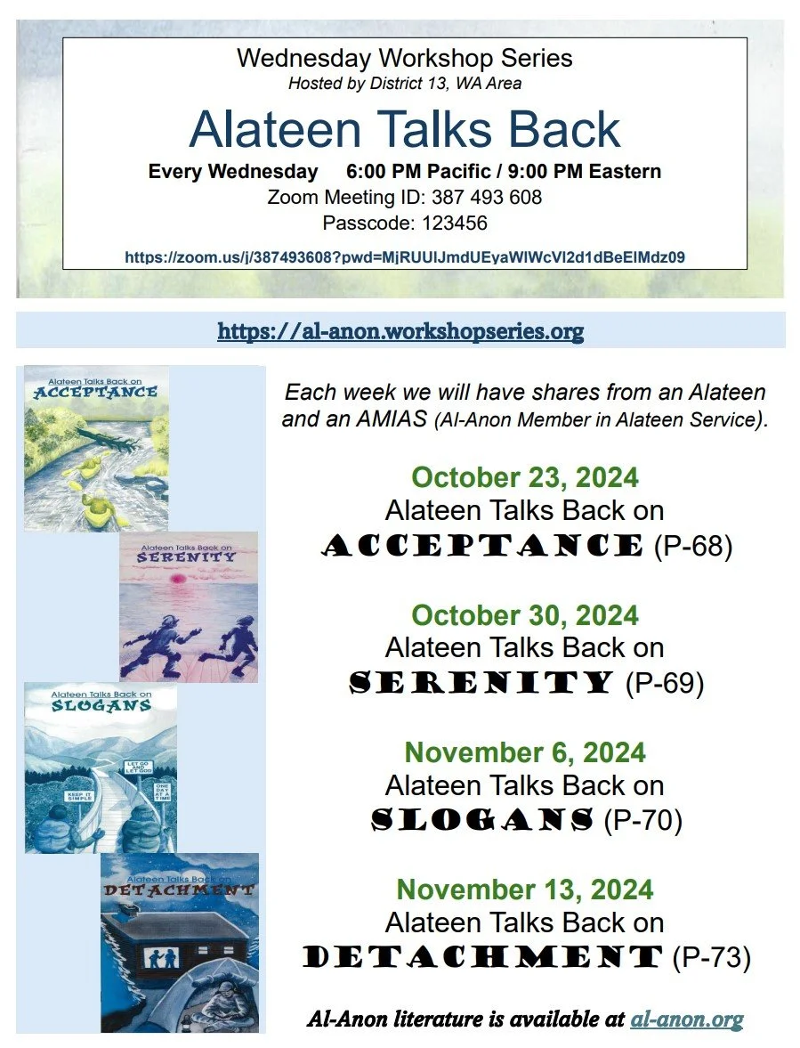 Workshop - Alateen Talks Back on Slogans — NYC Al-Anon