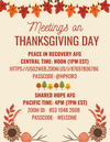 2 Meetings on Thanksgiving Day — NYC Al-Anon