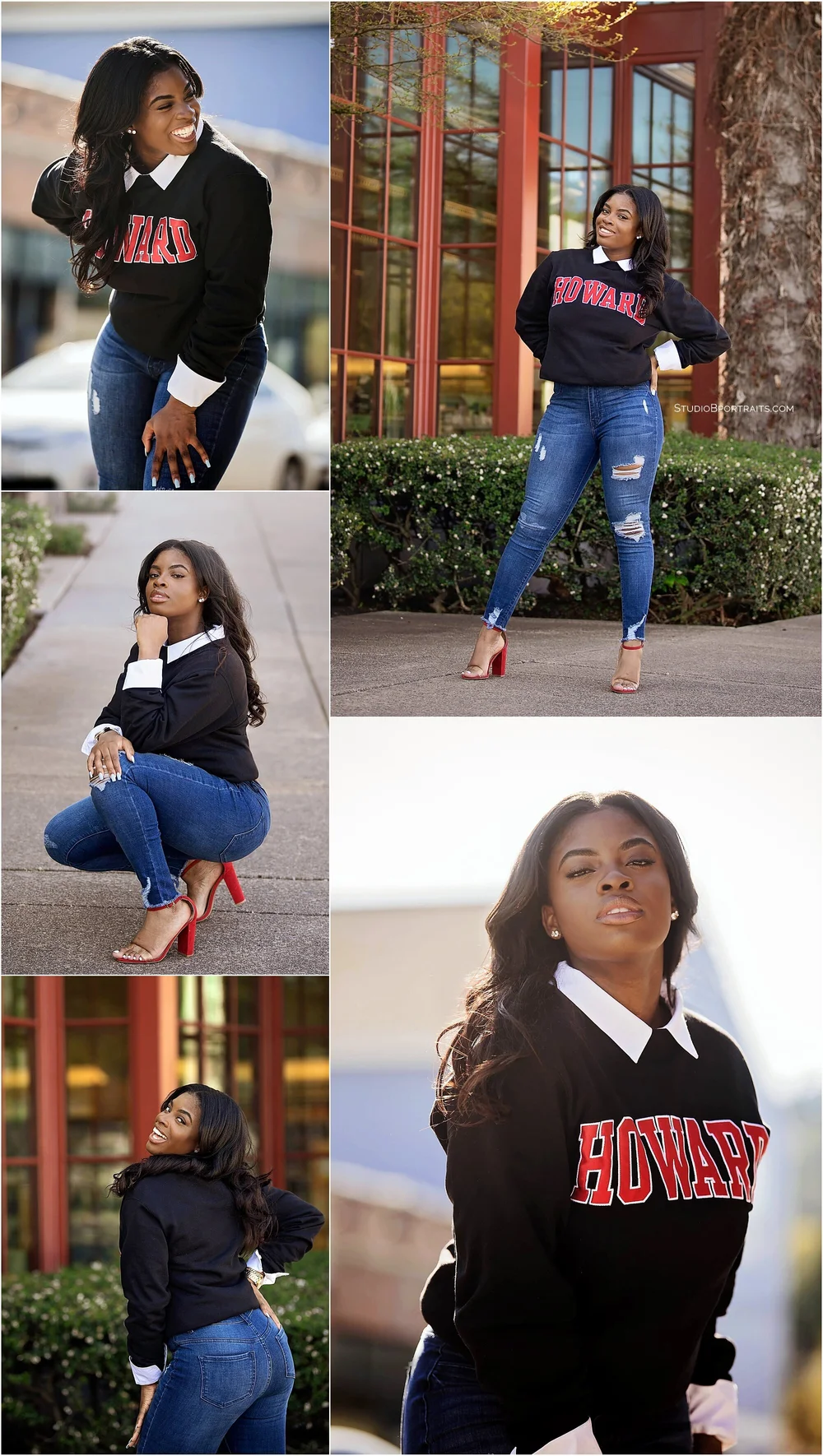 How to level up your college sweatshirt style for your Senior Pictures ...