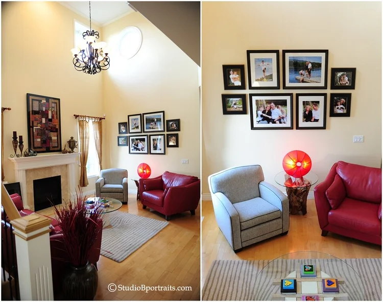 Decorating with Family Portraits in the Living Room — Studio B ...