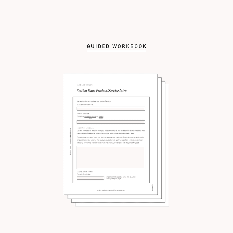 About Page Copy Template
