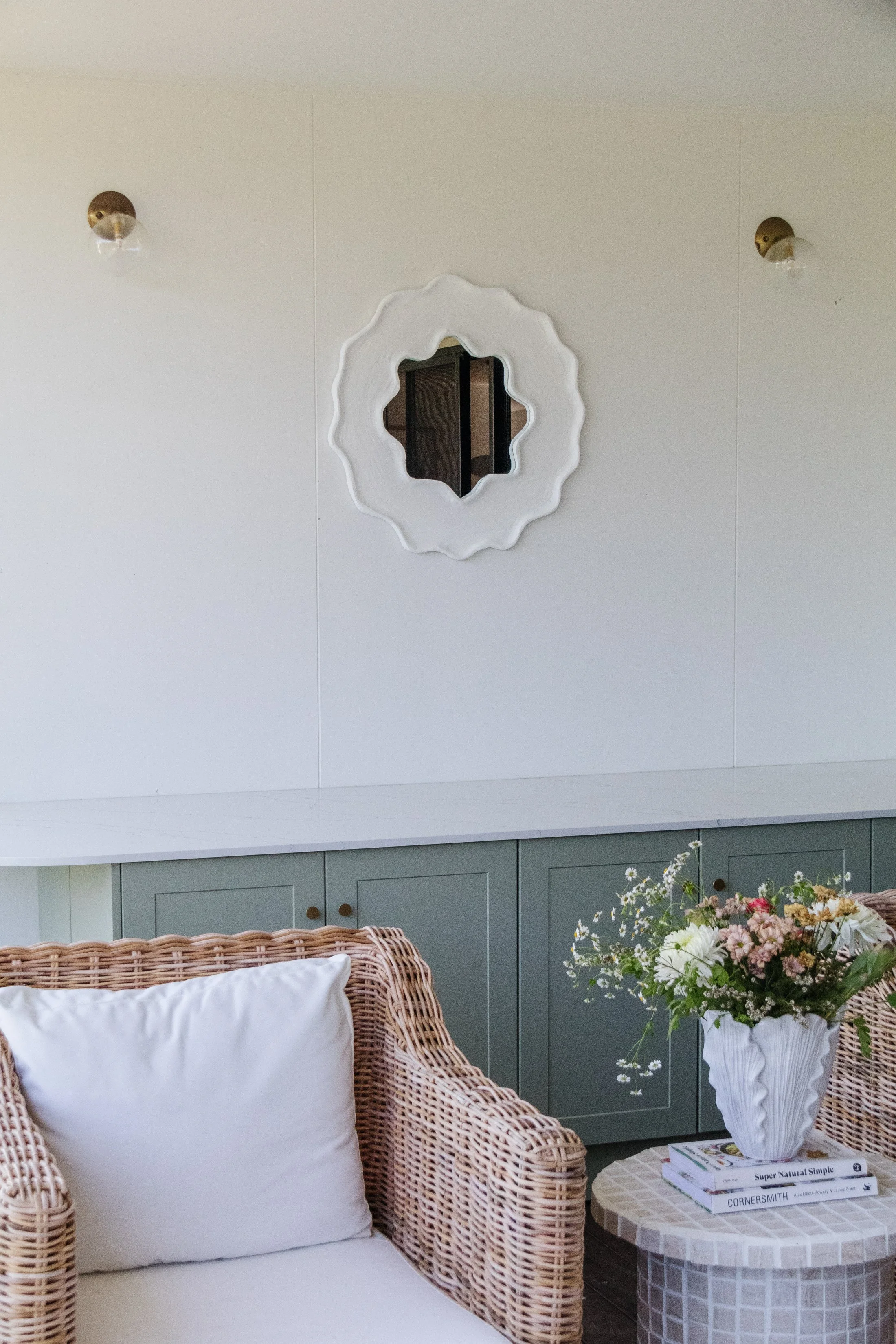 Upcycled Wavy Plaster Mirror — Smor Home