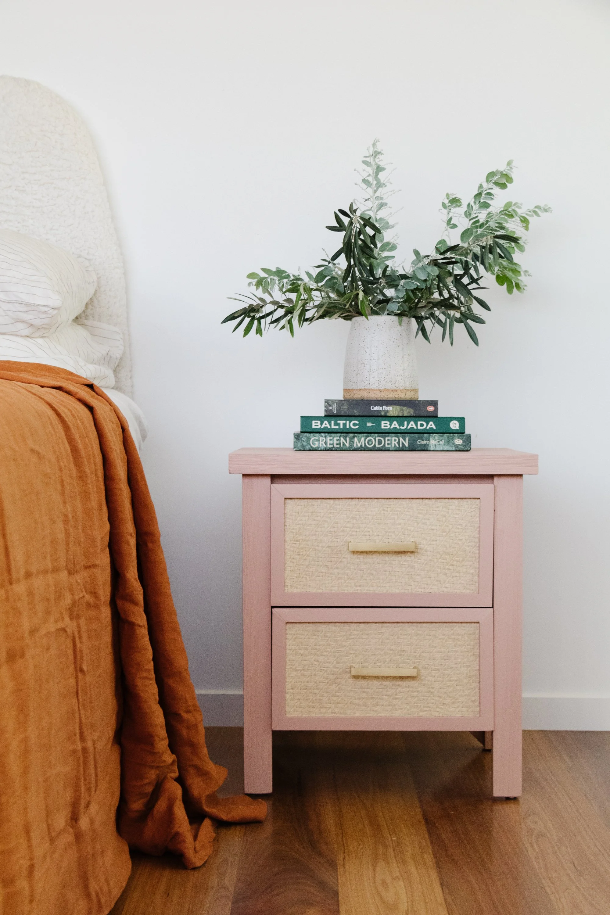 Before & After: The Upcycled Raffia Bedside Table — Smor Home