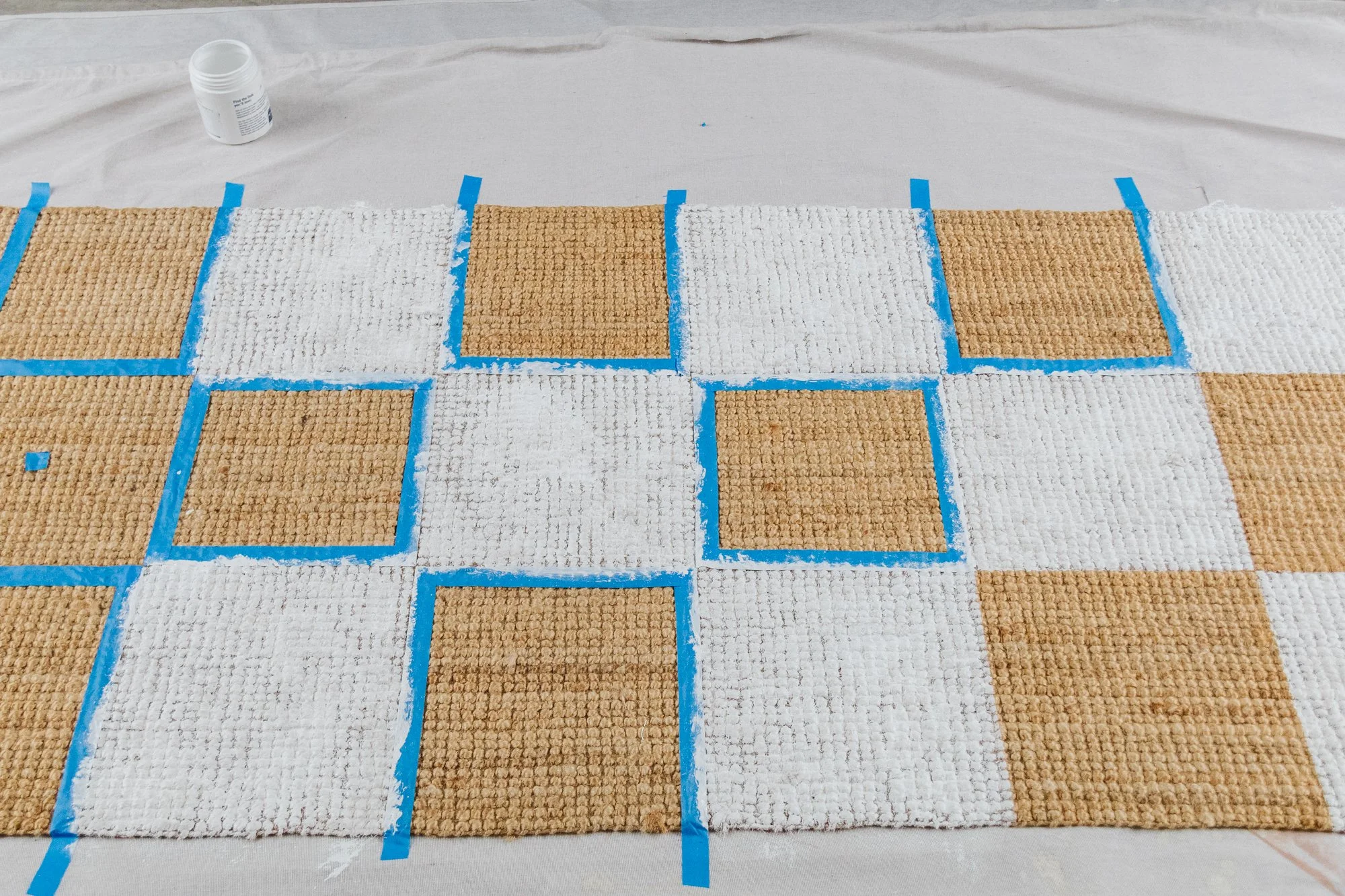 DIY Checker Painted Rug — Smor Home