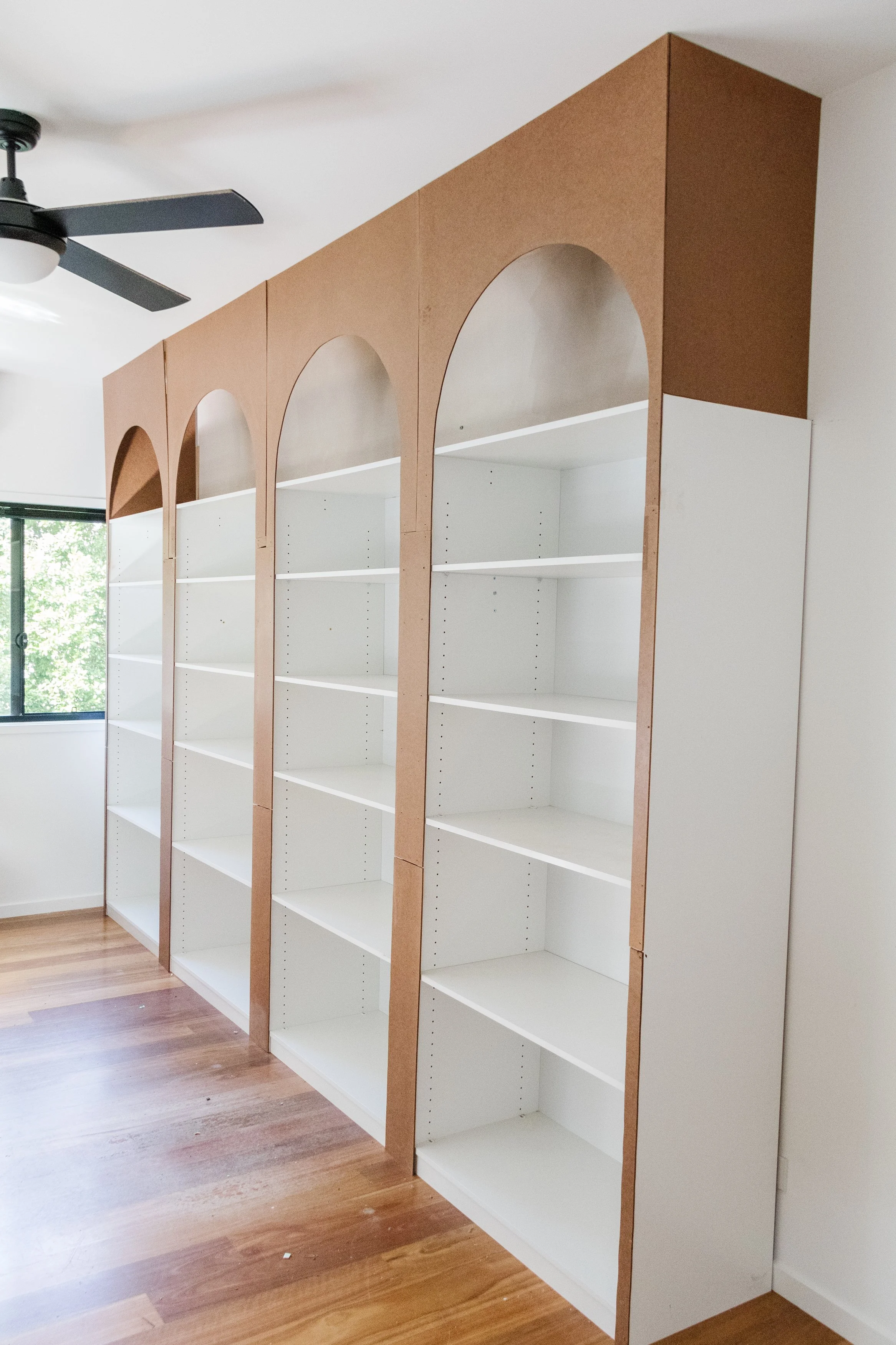 DIY Arched Wall Library — Smor Home