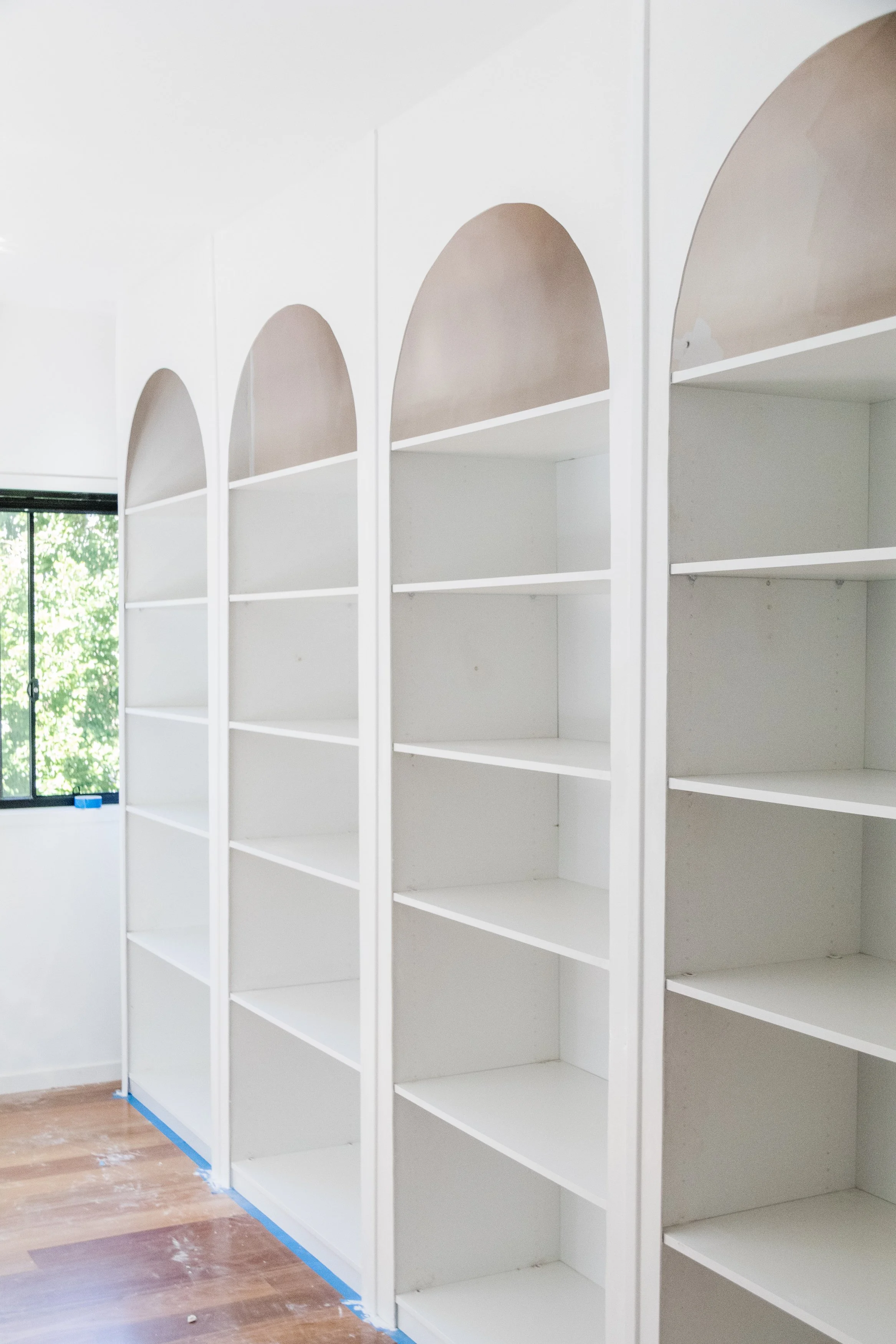 DIY Arched Wall Library — Smor Home