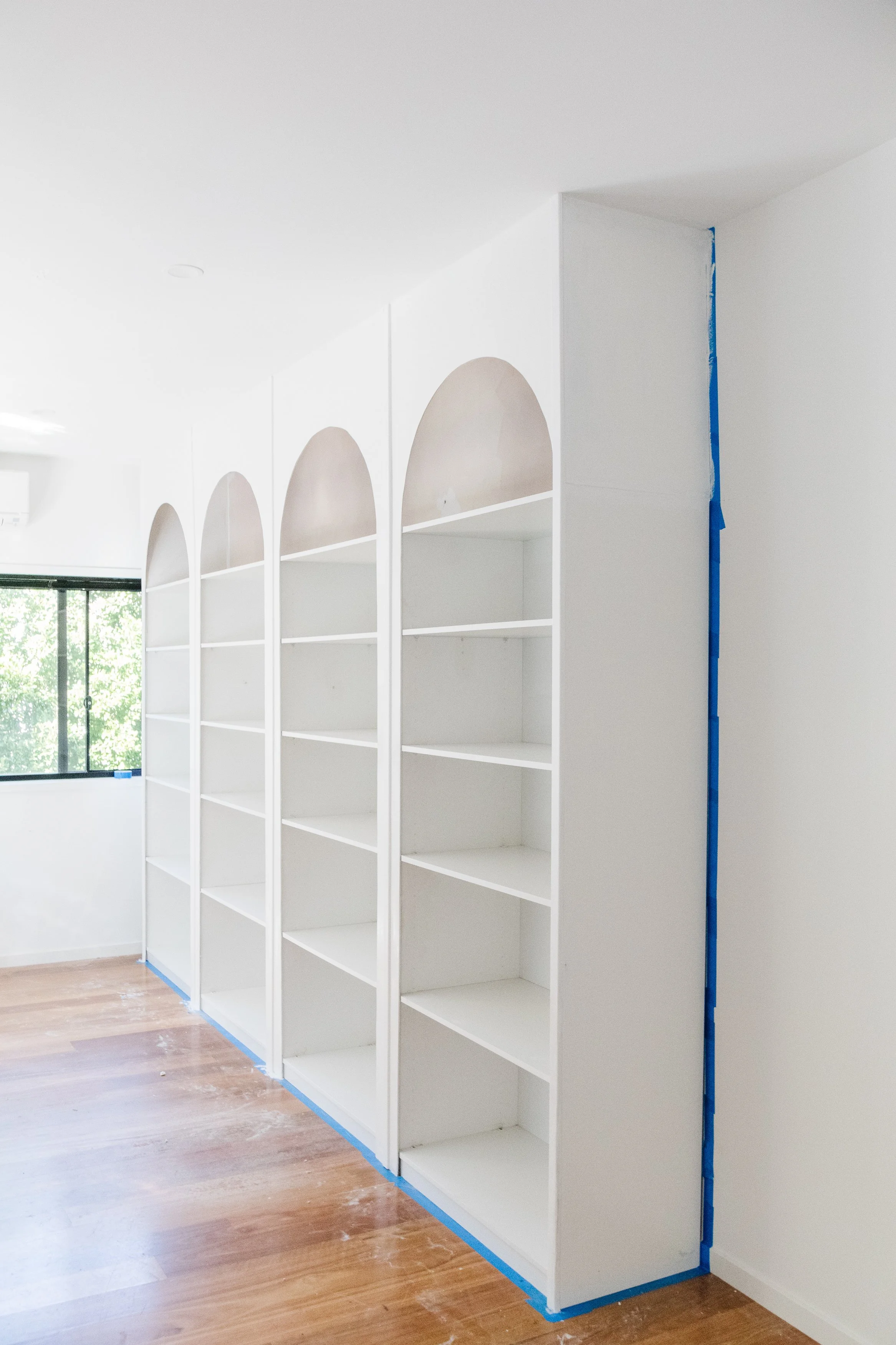 DIY Arched Wall Library — Smor Home