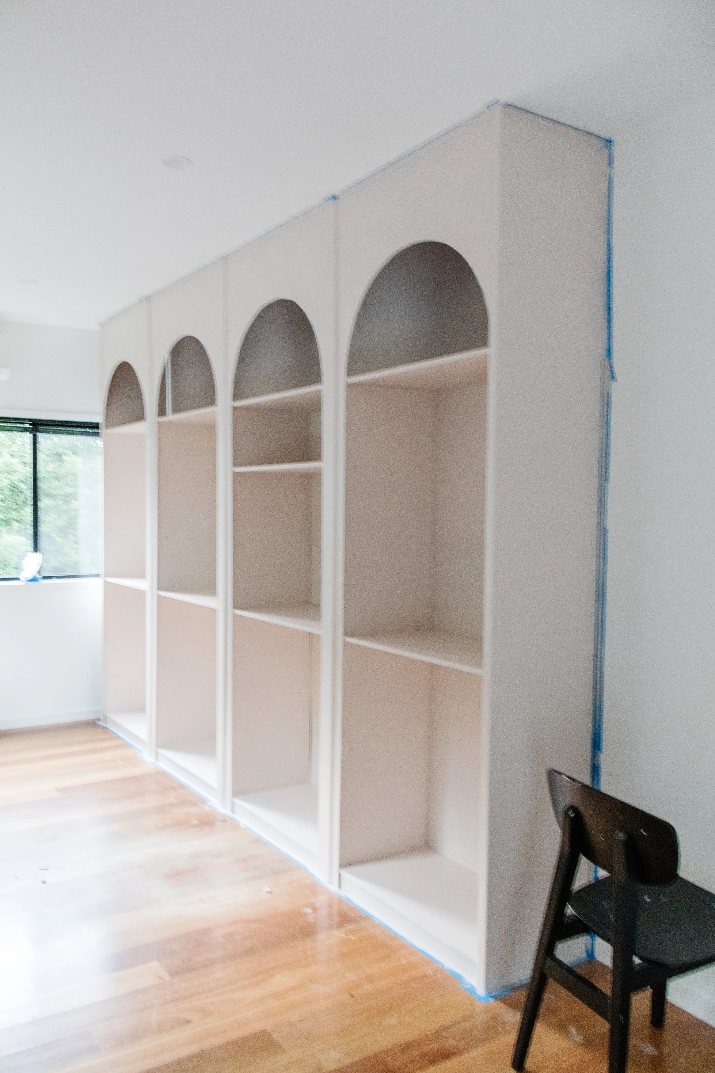 DIY Arched Wall Library — Smor Home