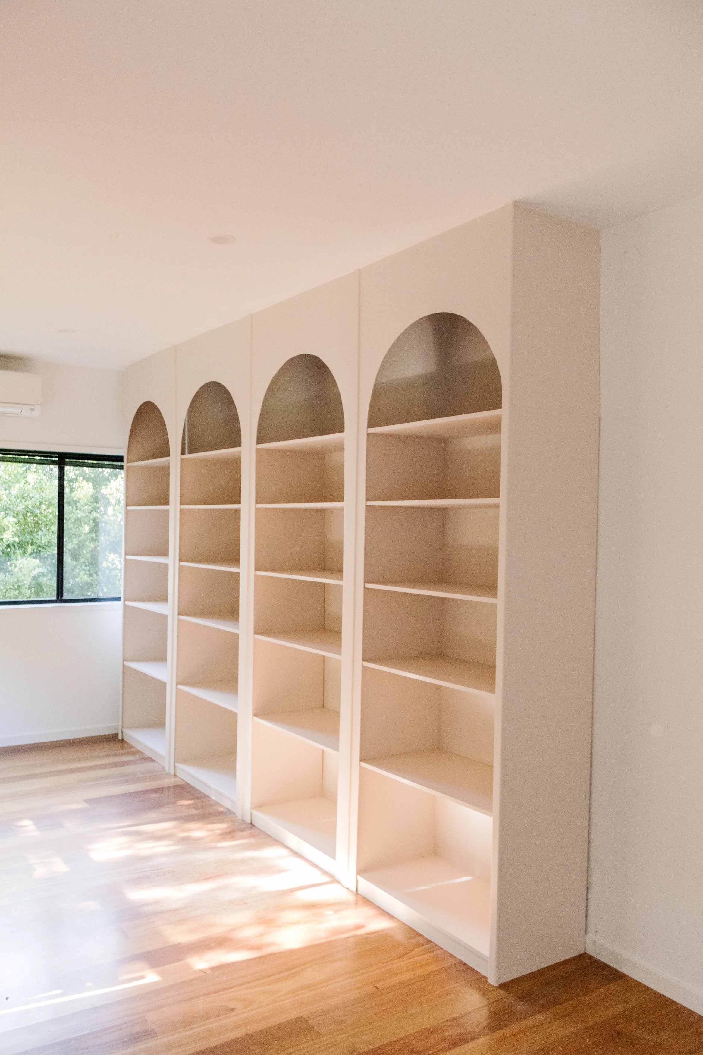 DIY Arched Wall Library — Smor Home