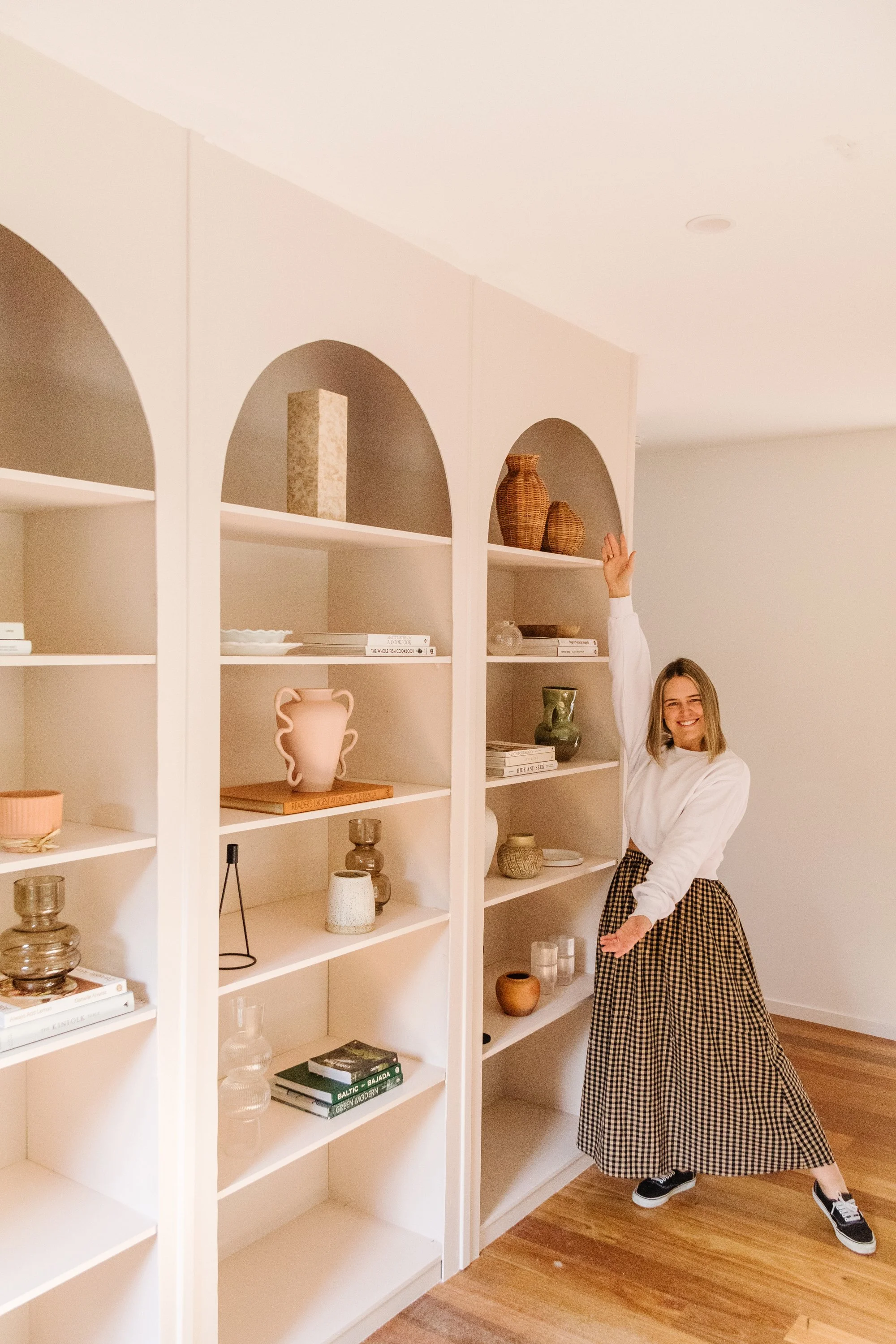 DIY Arched Wall Library — Smor Home