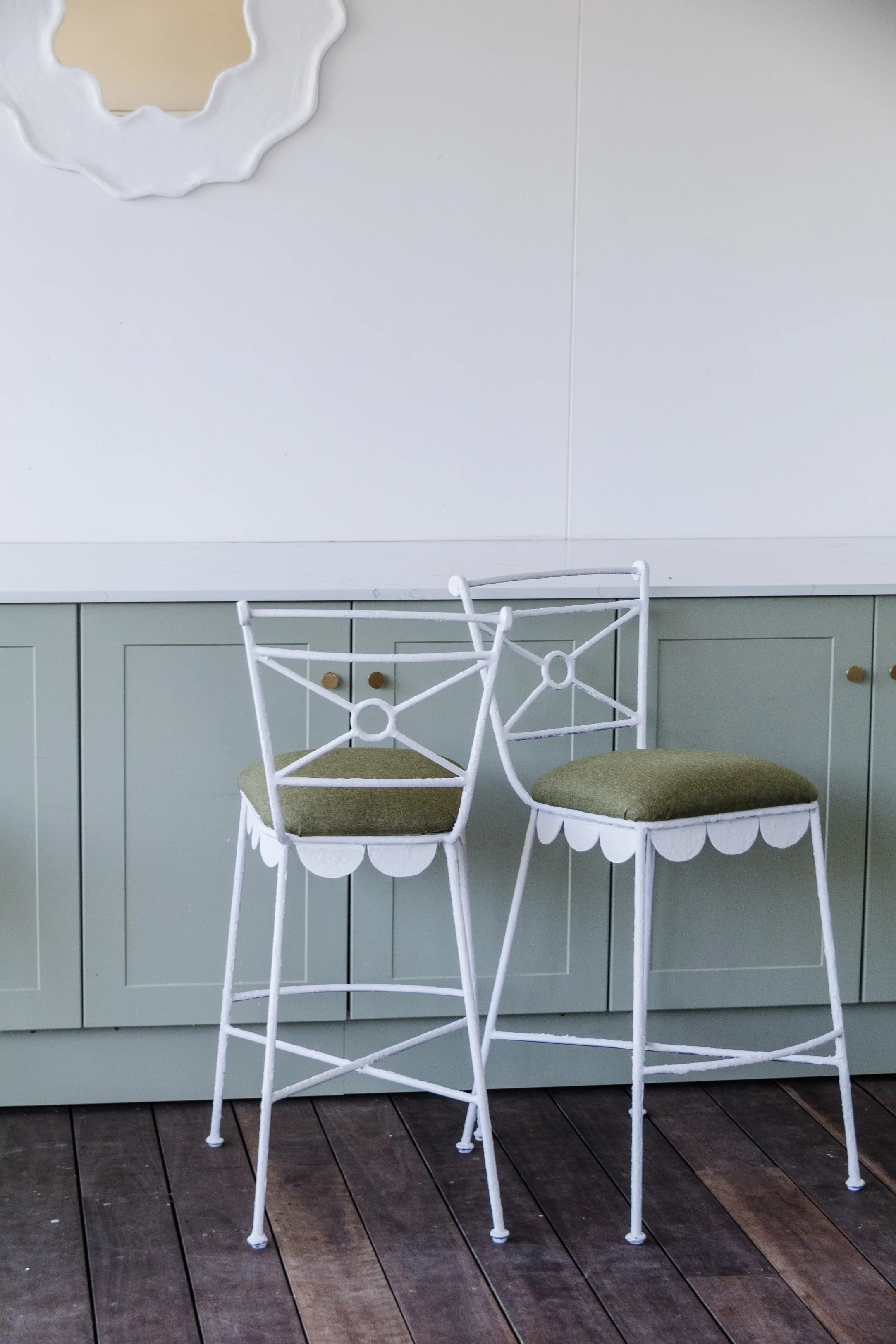 Upcycled Scalloped Barstools — Smor Home