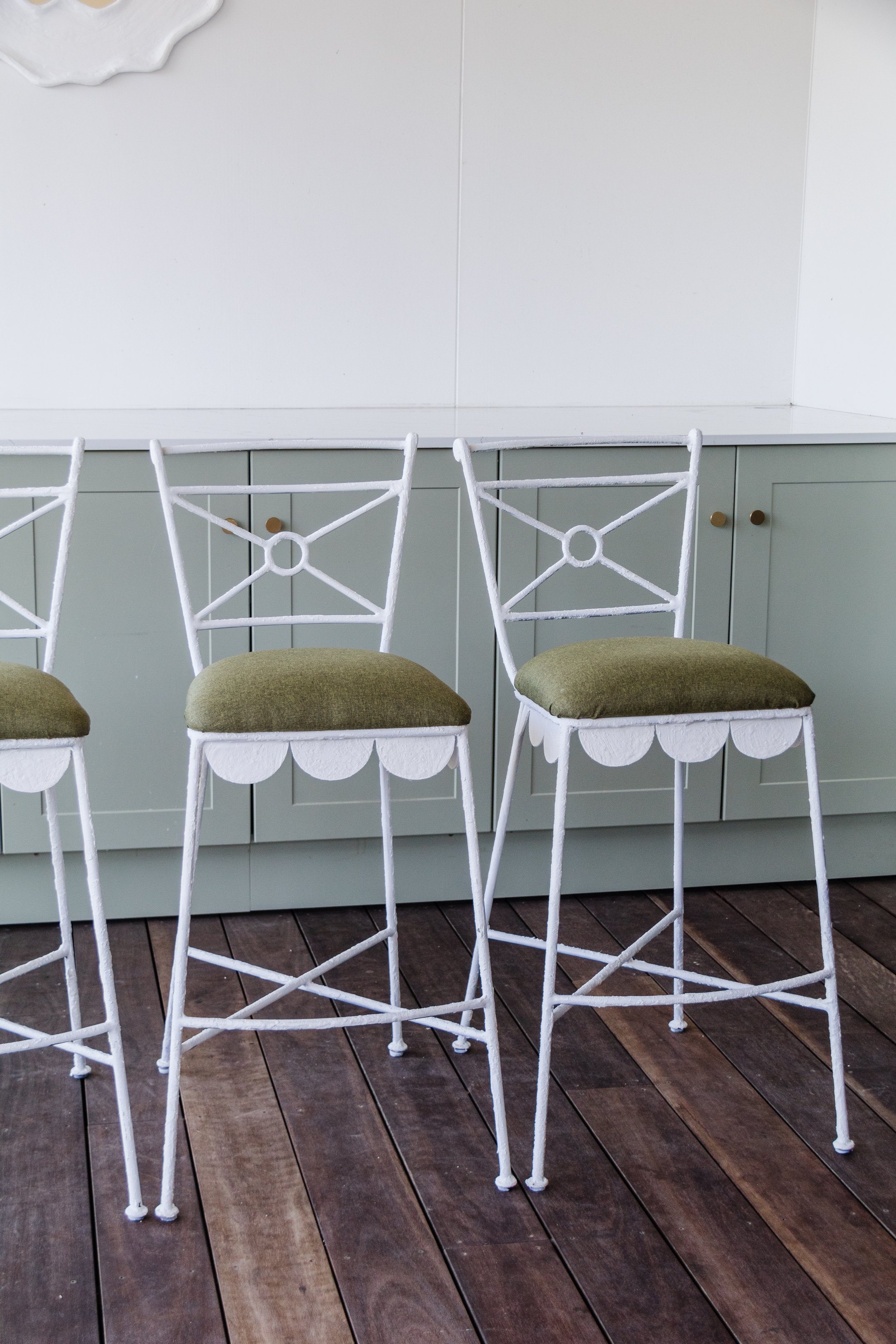 Upcycled Scalloped Barstools — Smor Home