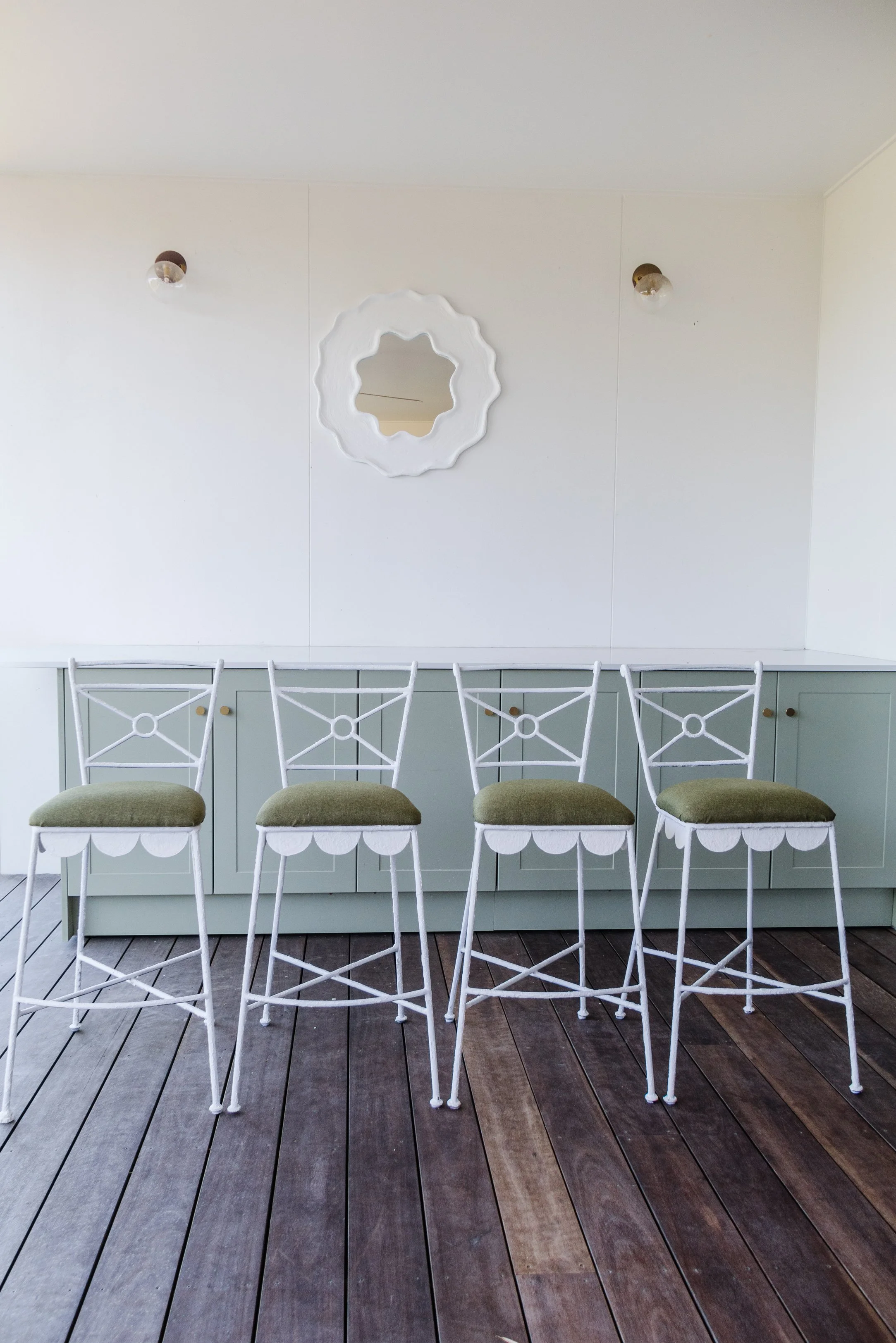 Upcycled Scalloped Barstools — Smor Home